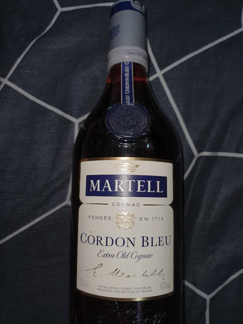 Martell Cordon Bleu Extra Old Cognac 70cl, Food & Drinks, Alcoholic Beverages on Carousell