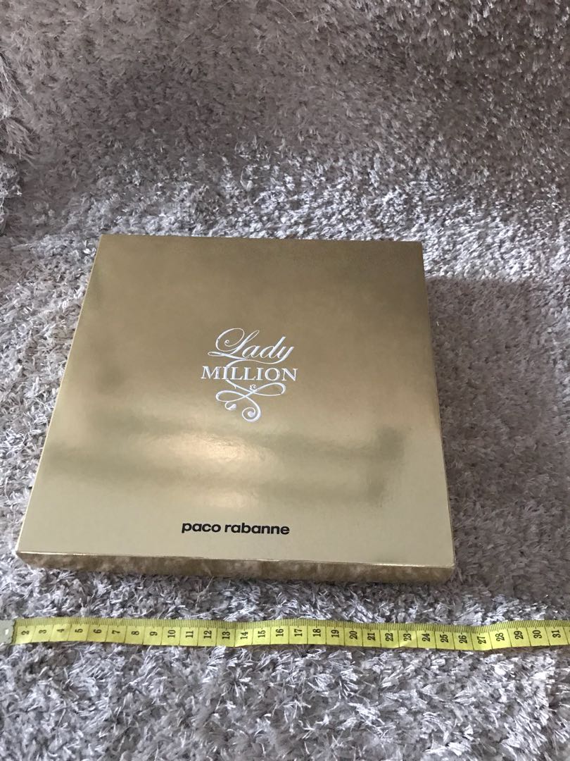paco rabanne box gold Book Card knowledge card paper bag paperbag dust ...