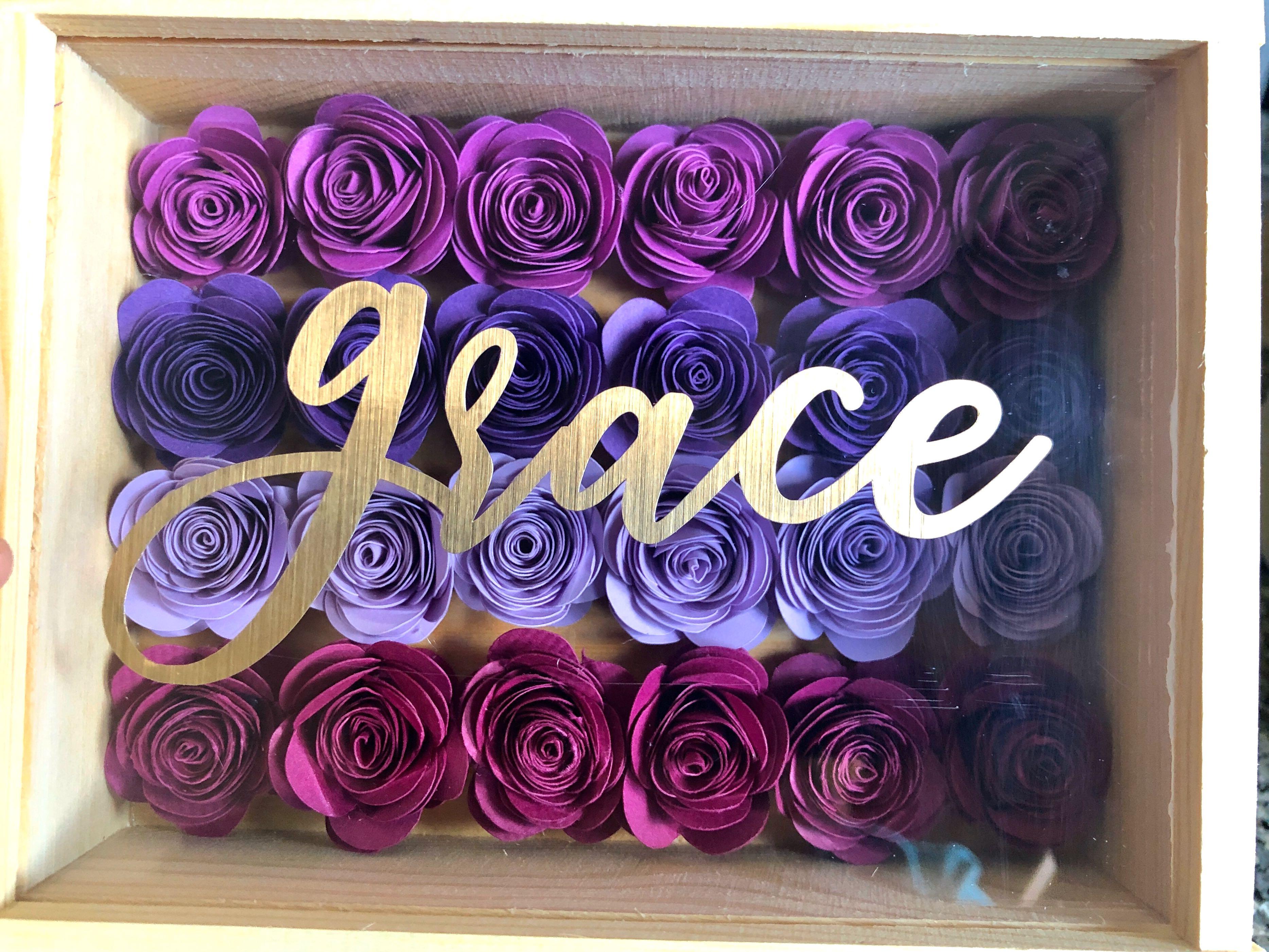 Personalised Handmade Paper Rose Shadow Box, Design & Craft, Handmade ...