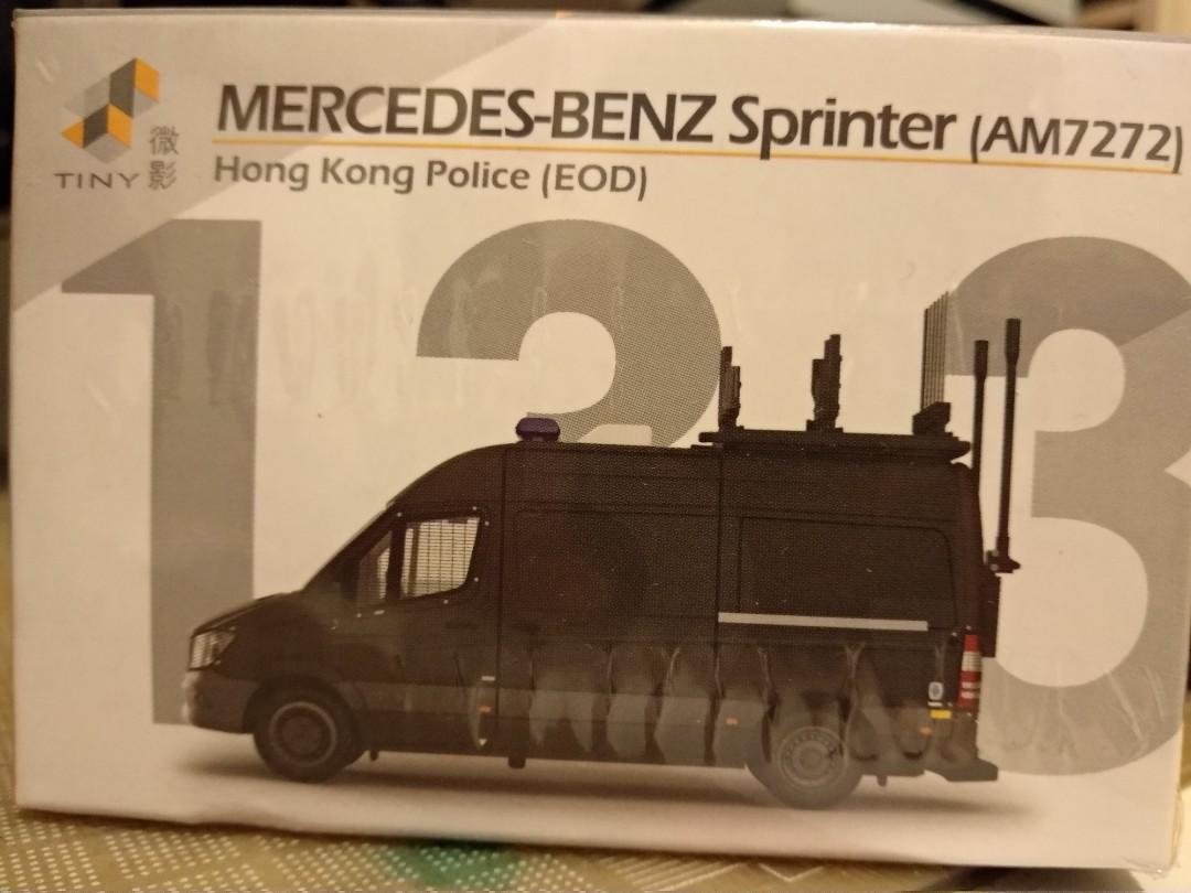 Tiny 微影 133 MERCEDES-BENZ Sprinter Hong Kong Police(EOD) 平治 Sprinter FL 爆炸品處理課(全黑) (AM7272), 興趣及 ...