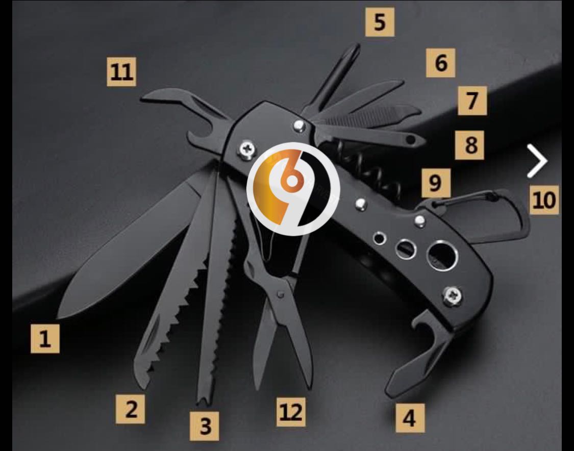 [Titanium] All Black Army Swiss Pocket Folding Knife, Furniture & Home ...