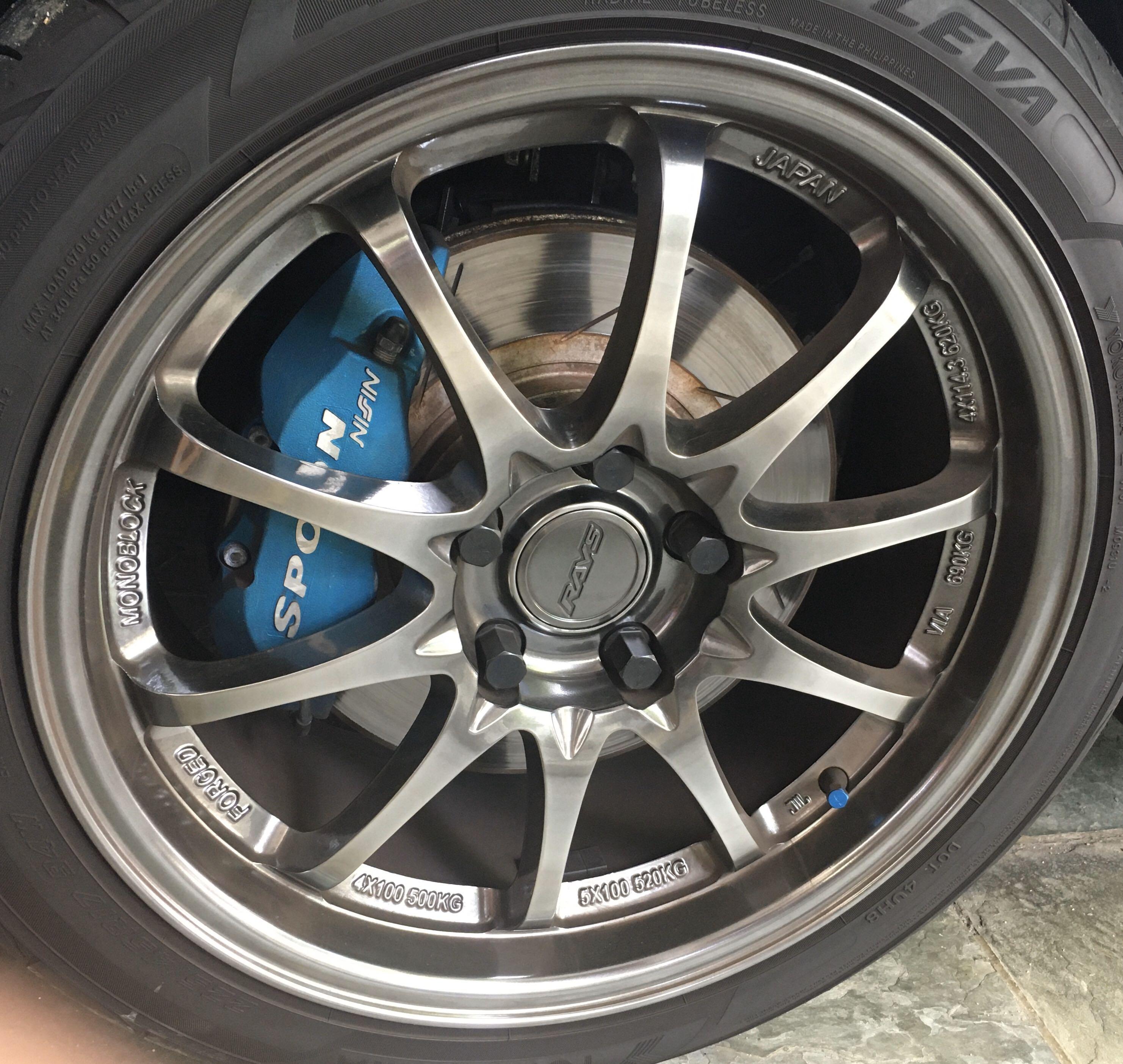 Volk rays CE28 gunmetal 17x8 offset 35 pcd 5x114.3, Car Accessories ...
