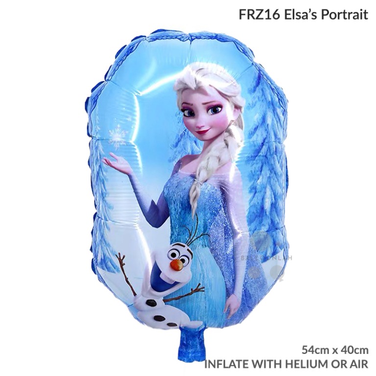 ️ Elsa's Portrait FROZEN Helium Foil Balloon ️ [READY STOCK], Design ...