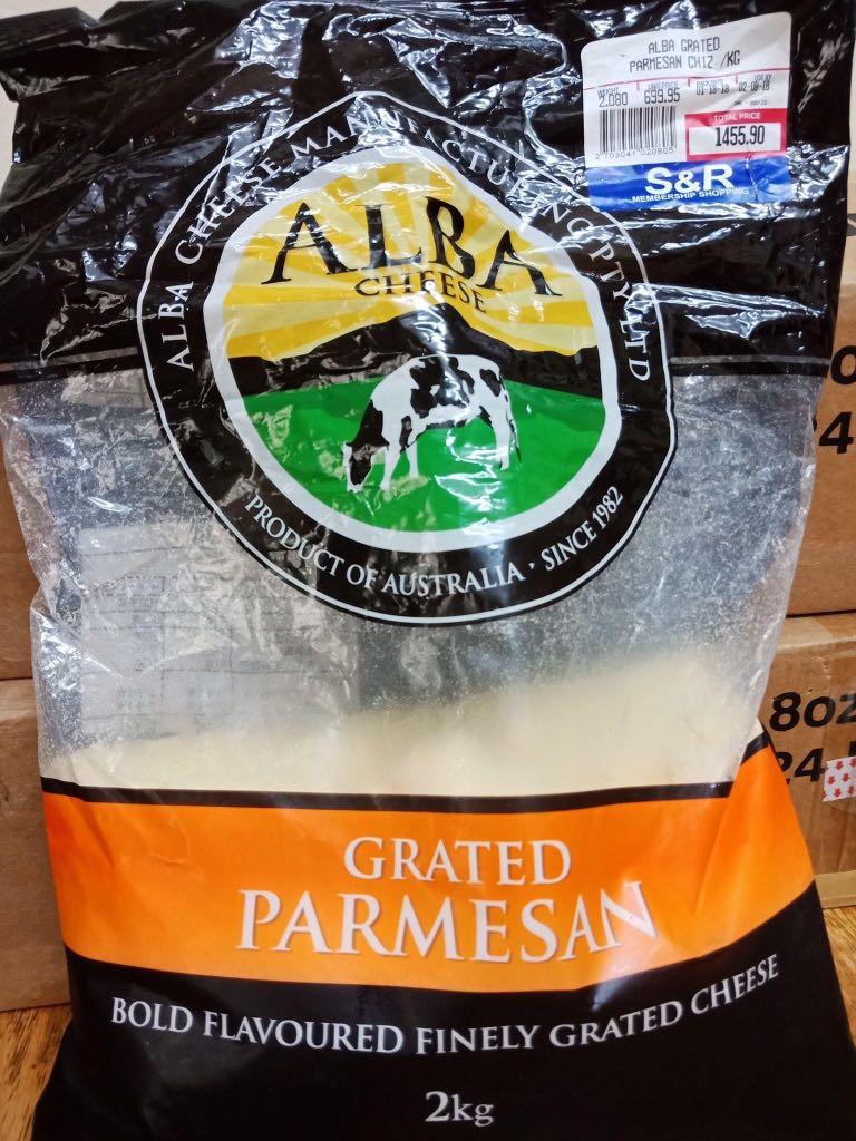 Alba Grated Parmesan 2KG, Food & Drinks, Packaged & Instant Food on ...