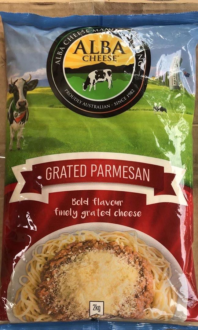 Alba Grated Parmesan 2KG, Food & Drinks, Packaged & Instant Food on ...
