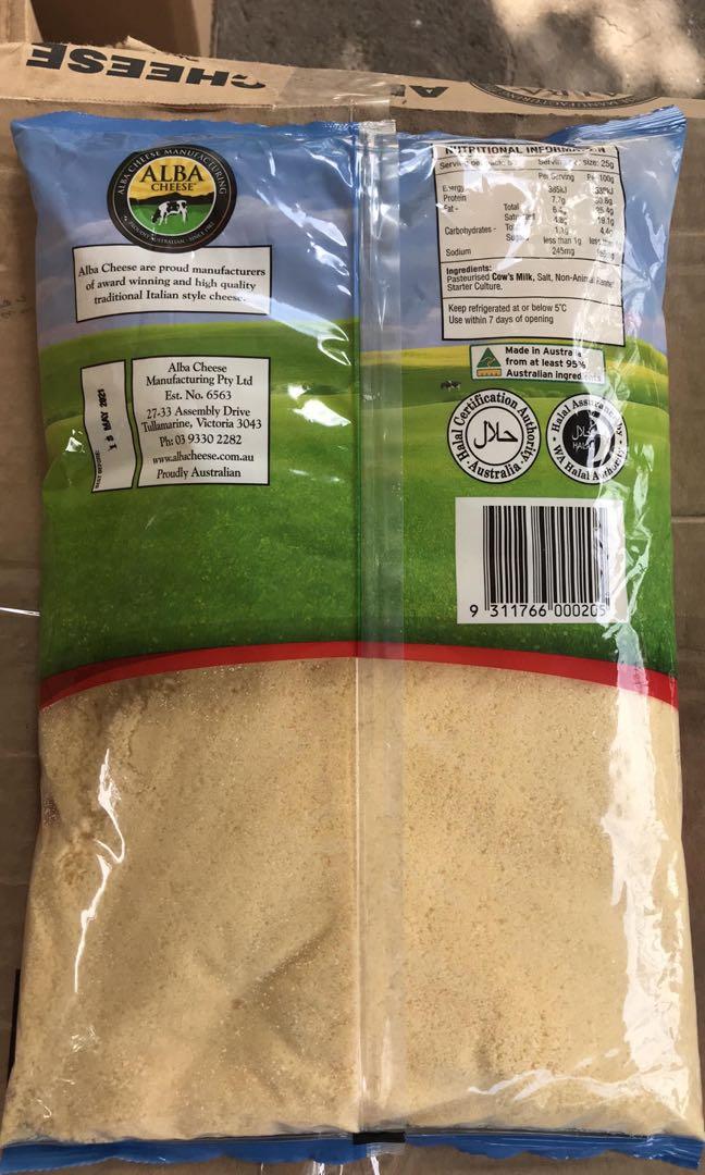 Alba Grated Parmesan 2KG, Food & Drinks, Packaged & Instant Food on ...