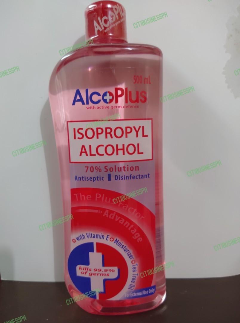 AlcoPlus® 500mL Isopropyl Alcohol 70% Solution, Health & Nutrition ...