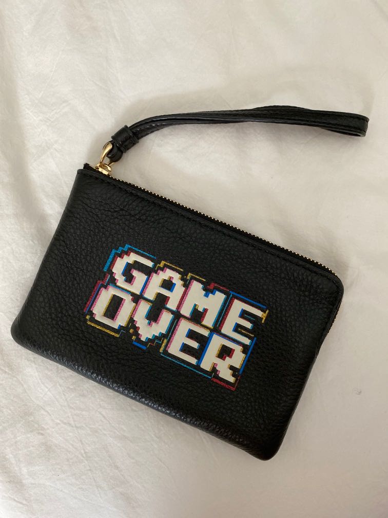 Black Coach wristlet Pac-Man edition, Women's Fashion, Bags & Wallets ...