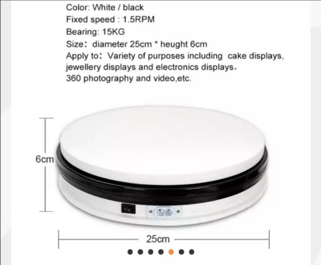 BNIB Revolving Product display turn table for photography/presentation ...