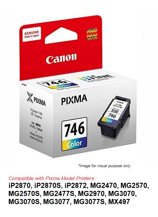Canon CL-746 Genuine Color Ink Cartridge, Computers & Tech, Printers ...