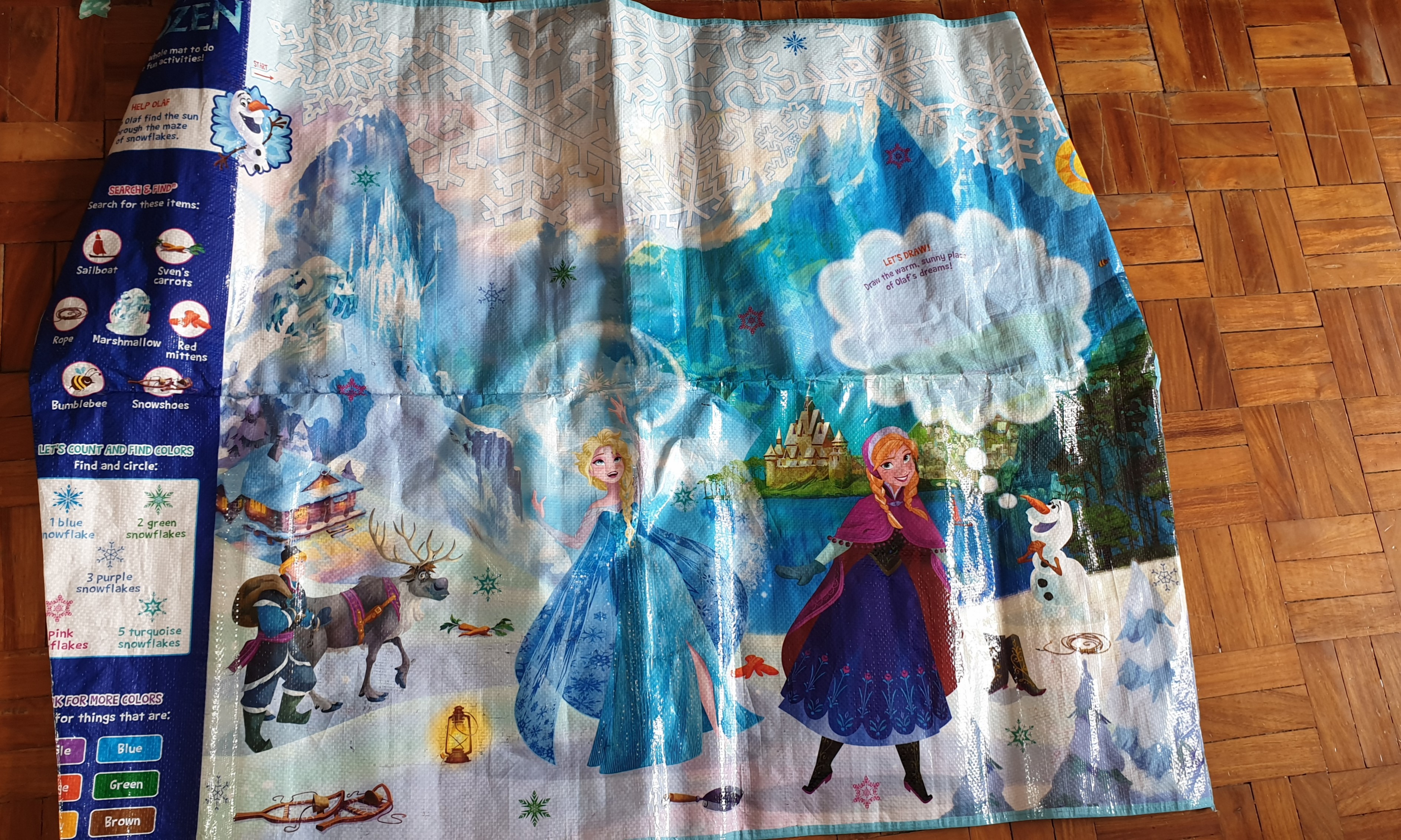 Disney Frozen Giant Learning Floor Mat, Hobbies & Toys, Toys & Games on ...