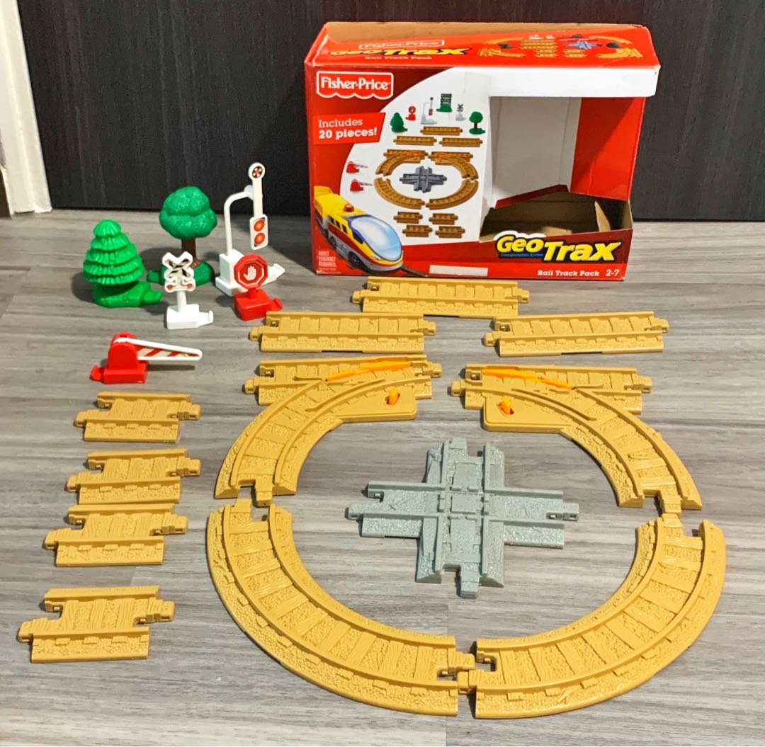 Fisher price Geo Trax Rail Track Pack Set train transportation system ...