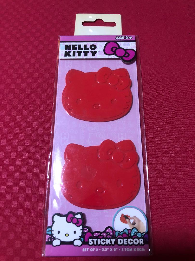 HELLO KITTY SILICON STICKY DECOR, Furniture & Home Living, Home Decor ...
