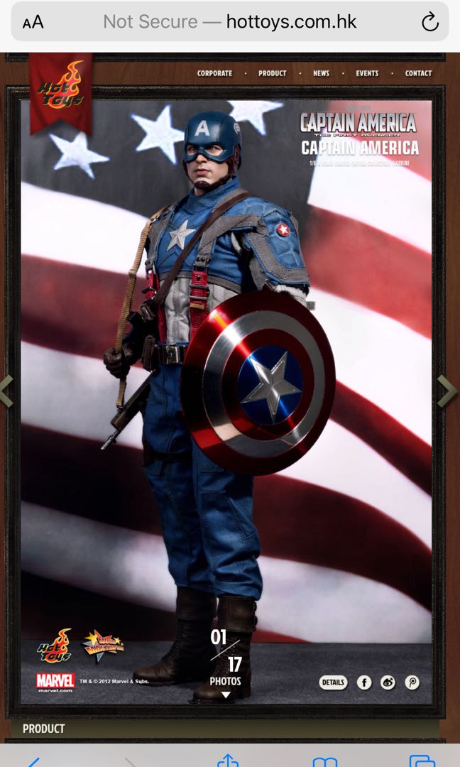 Hot toys captain America star spangled & first avengers, Hobbies & Toys ...