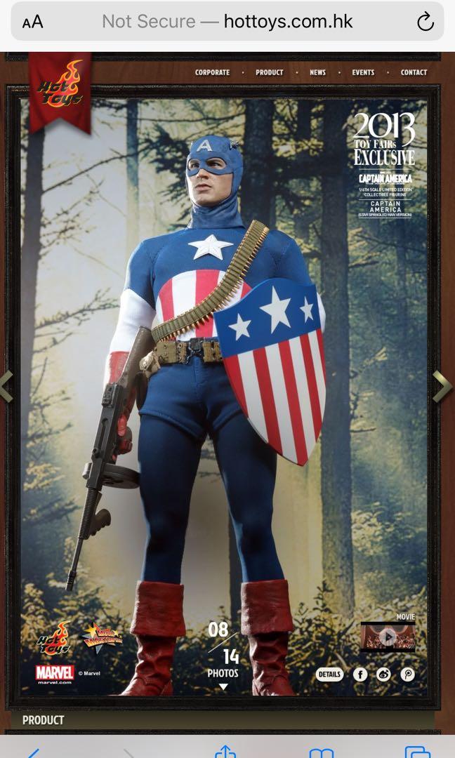 Hot toys captain America star spangled & first avengers, Hobbies & Toys ...