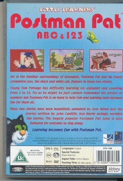 Little Learners Postman Pat ABC & 123 (REGION 2 DVD) *, Hobbies & Toys ...