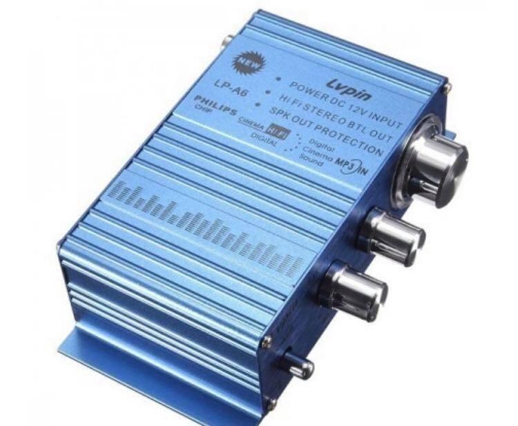 Lvpin LP-A6 Blue Mini 2CH Hi-Fi Stereo Amplifier Booster DVD MP3 ...
