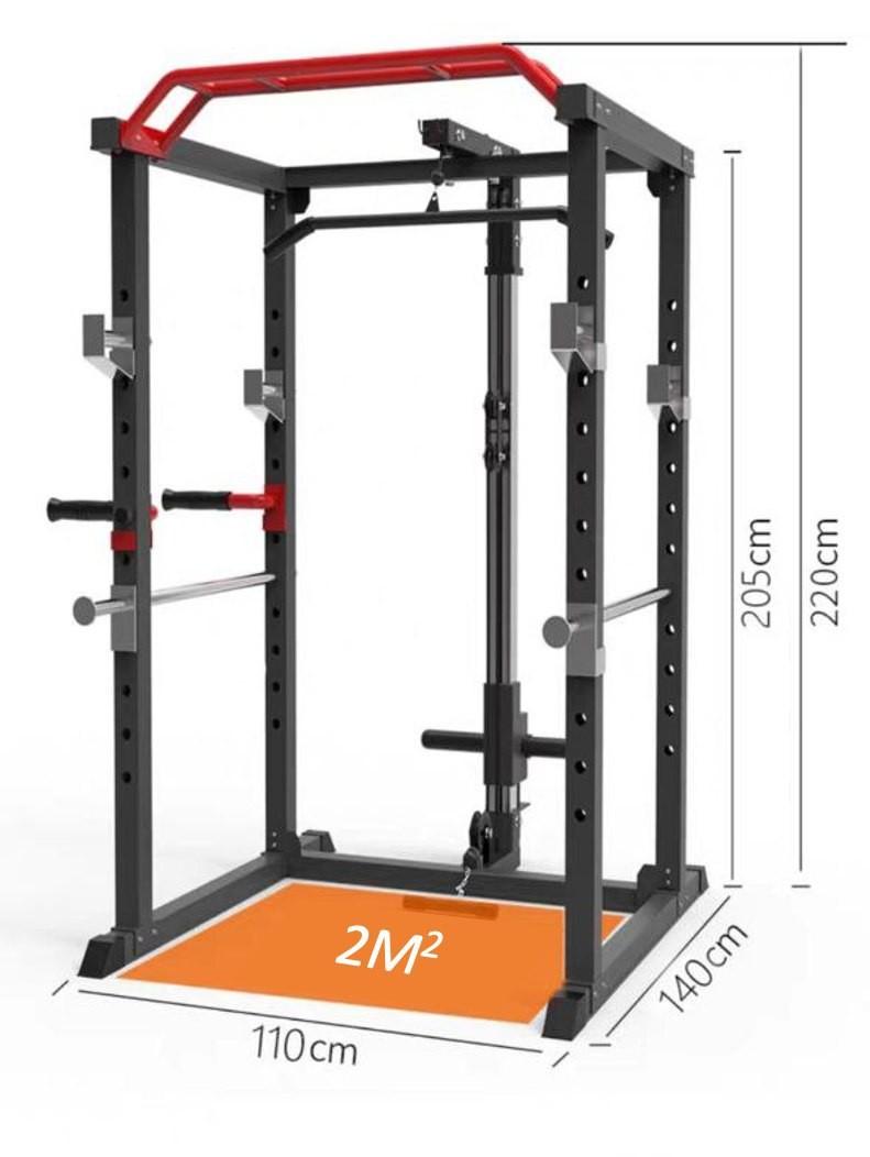 [INSTOCKS] Multifunctional Squat Rack With Cable System, Sports ...