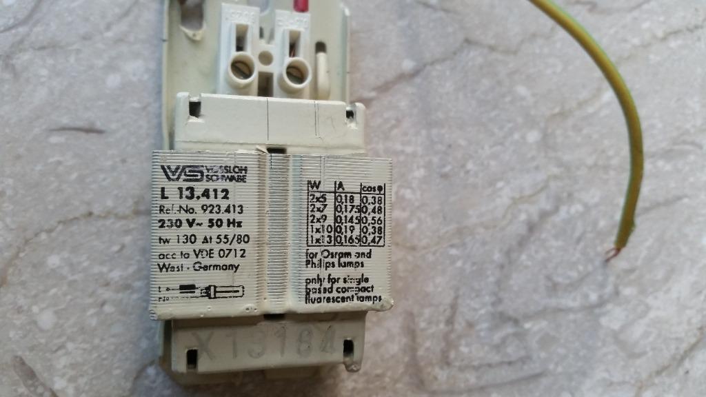 PLC Fluorescent ballast 13 watts, Furniture & Home Living, Lighting ...