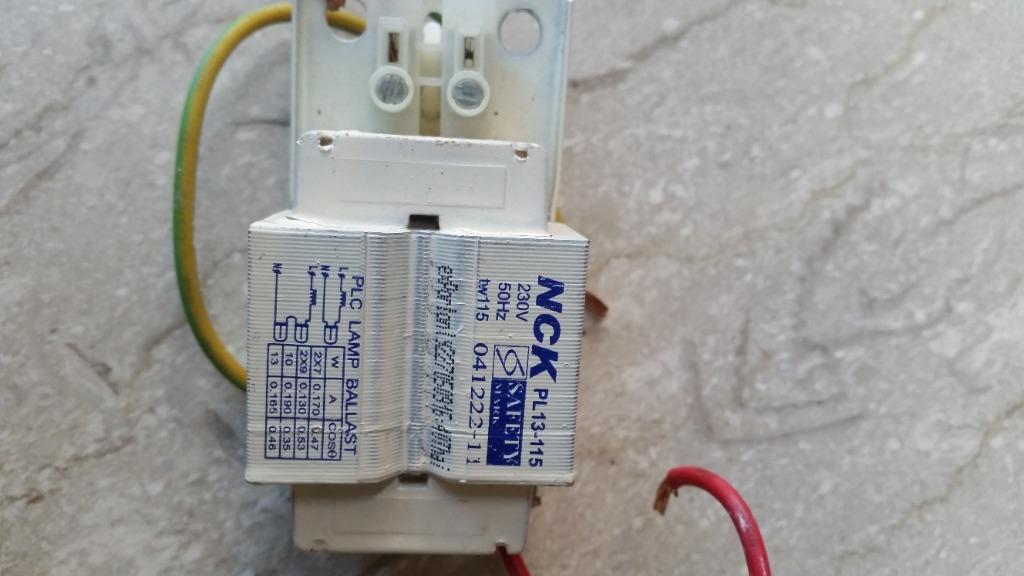 PLC Fluorescent ballast 13 watts, Furniture & Home Living, Lighting ...