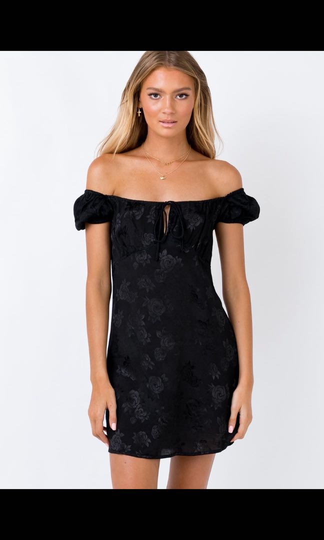 Princess Polly Motel Gaval Mini Dress in black, Women's Fashion, Dresses & Sets, Dresses on ...