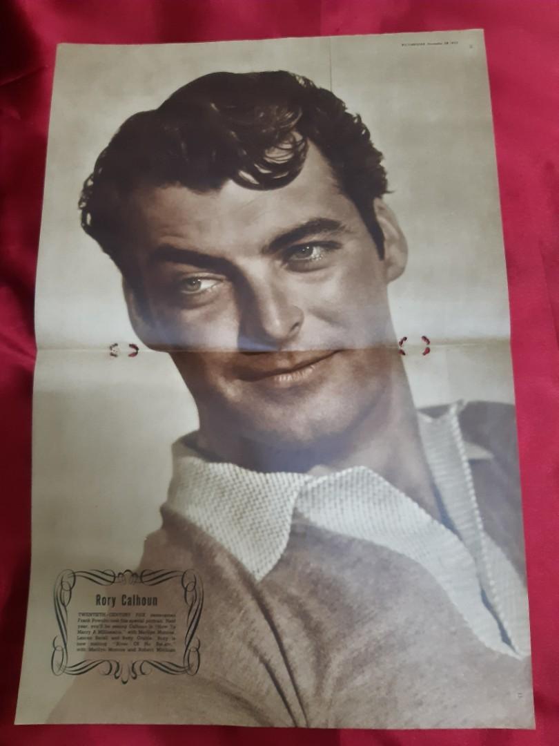 RORY CALHOUN / ABBE LANE 1953 Hollywood Film Stars Poster Collectible ...