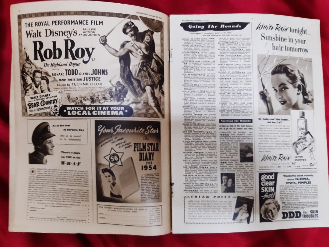 RORY CALHOUN / ABBE LANE 1953 Hollywood Film Stars Poster Collectible ...