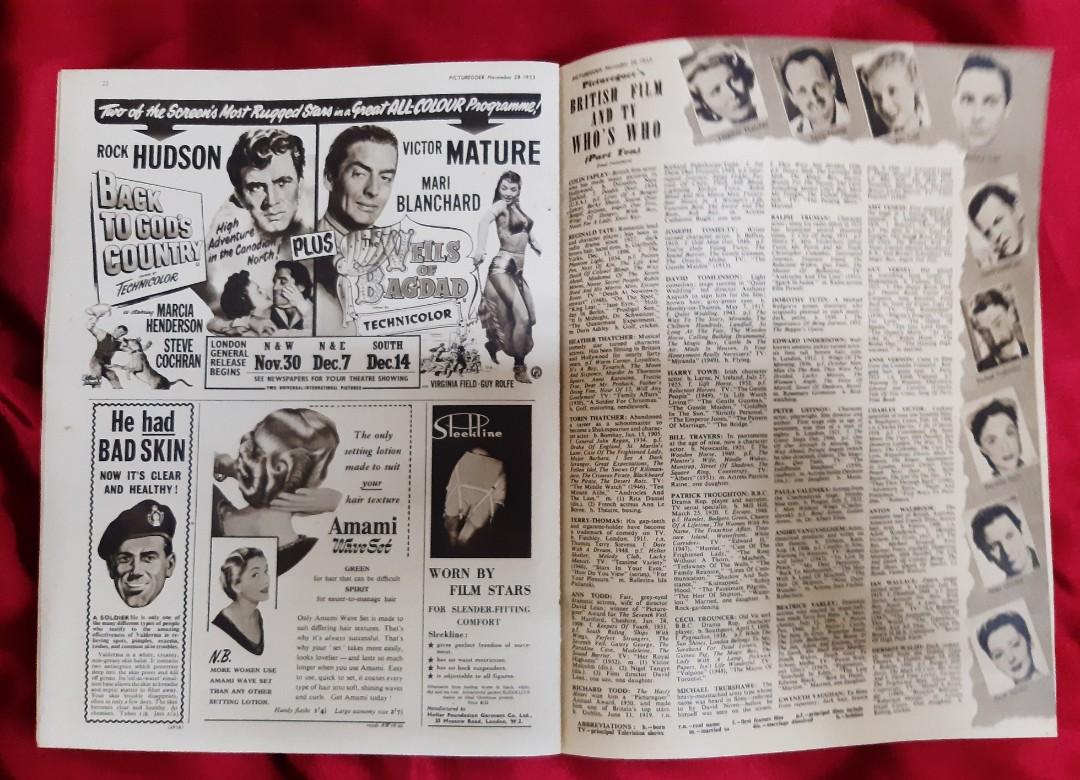 RORY CALHOUN / ABBE LANE 1953 Hollywood Film Stars Poster Collectible ...