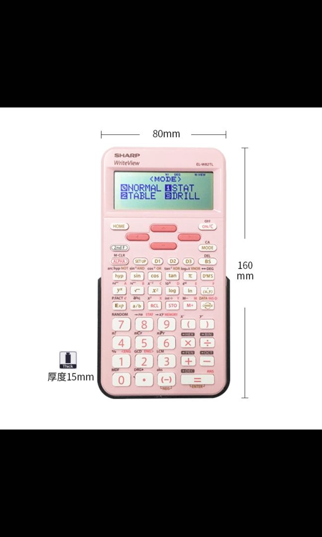 Sharp EL-W82TL Scientific Calculator Pink, Computers & Tech, Office & Business Technology on ...