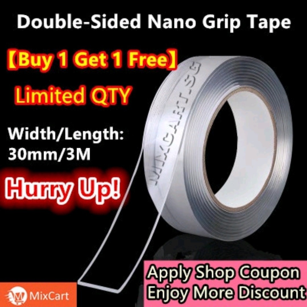 ⭐3M Nano Grip Tape/Washable Double Sided Grip Glue Nano Transparent Buy ...