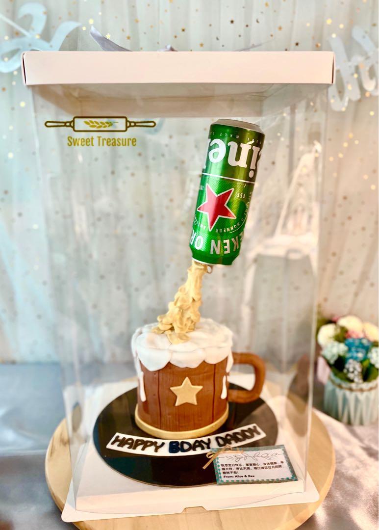 Floating beer can cake, Food & Drinks, Chilled & Frozen Food on Carousell