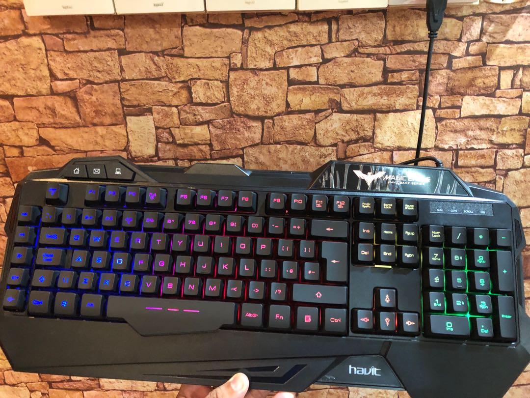 HAVIT HV-KB558CM Gaming Keyboard and Mouse , Black ( German Layout ...