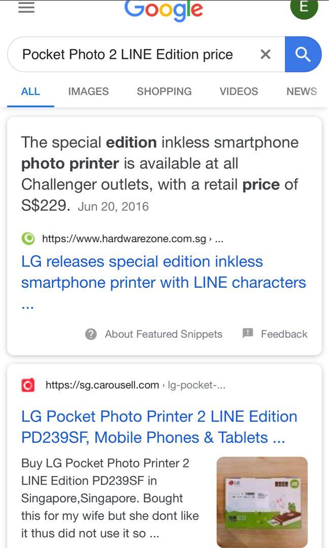 Limited Edition LG Line Friends Pocket Photo Printer Set, Electronics ...