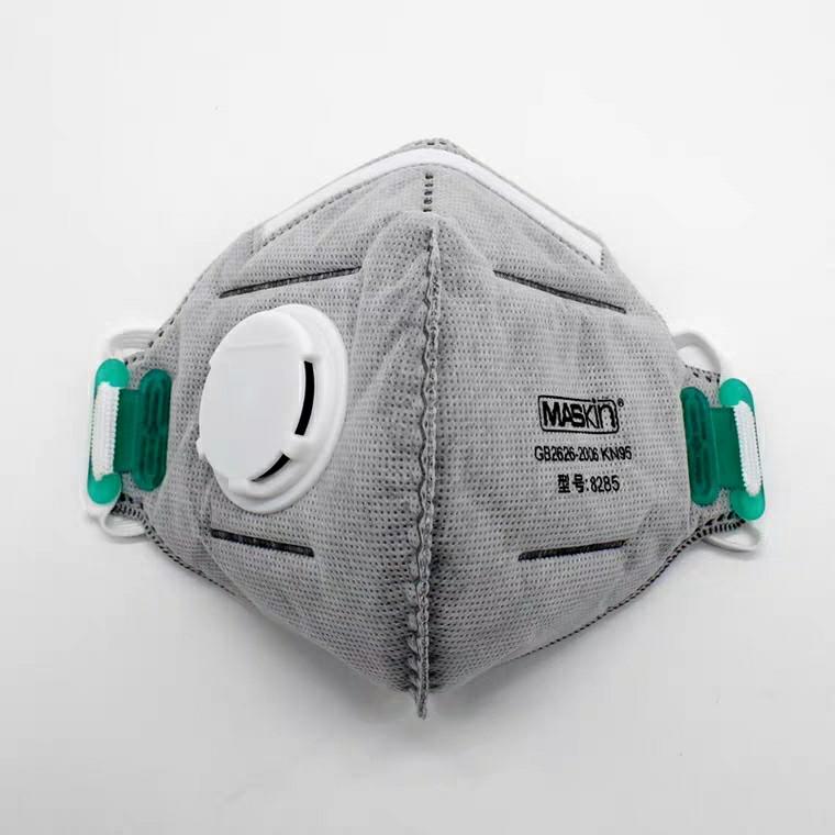 MASkin 8285 Folded Exhaust Valve KN95 N95 Particulate Respiratory Mask ...