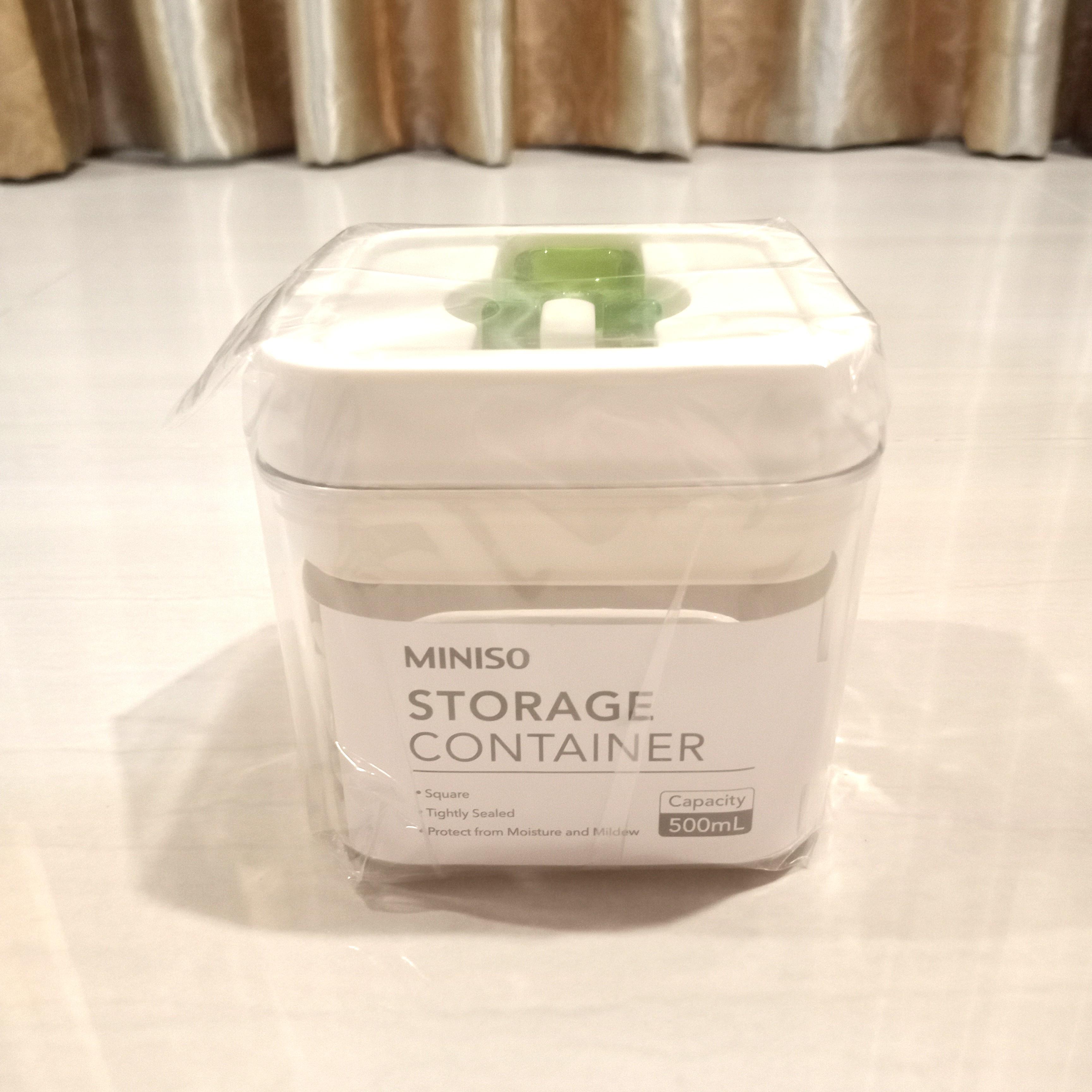 Miniso storage container 500 ml, Perabotan Rumah di Carousell
