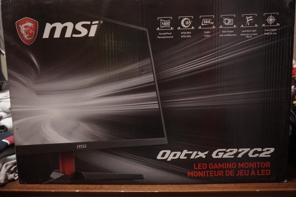 MSI Optix G27C2 144hz Curved Gaming Monitor, Computers & Tech, Parts & Accessories, Monitor ...