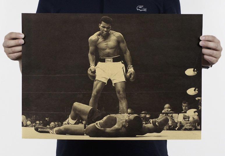 Muhammad Ali classic vintage kraft paper poster, Hobbies & Toys ...