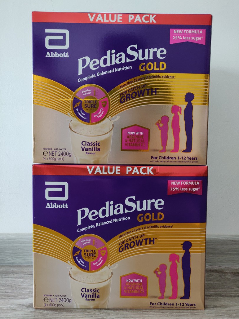 PediaSure Gold Value Pack - Classic Vanilla, 2.4kg (4 x 600g), Babies ...