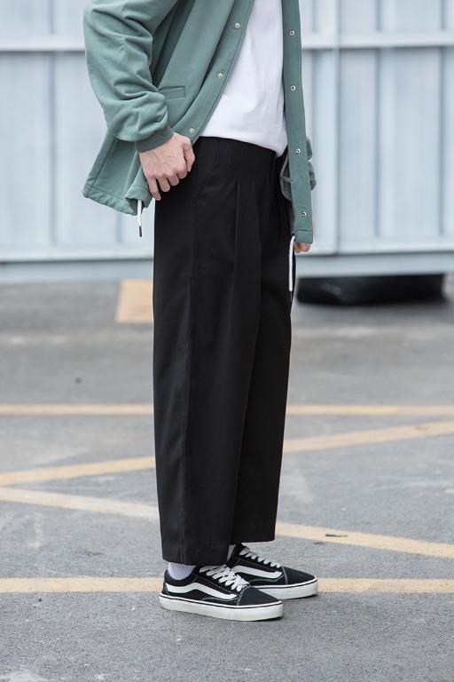 KOREAN CHOLO CLASSIC DOUBLE PLEAT TROUSERS PANTS, Men's Fashion ...