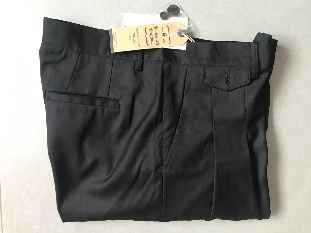 KOREAN CHOLO CLASSIC DOUBLE PLEAT TROUSERS PANTS, Men's Fashion ...