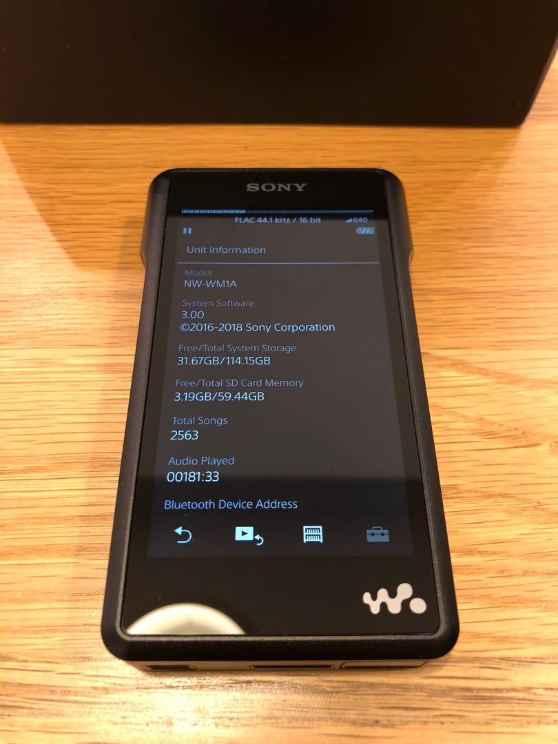 SONY NW-WM1A Hi-Res DAP 大黑磚, 音響器材, 可攜式音響設備 - Carousell