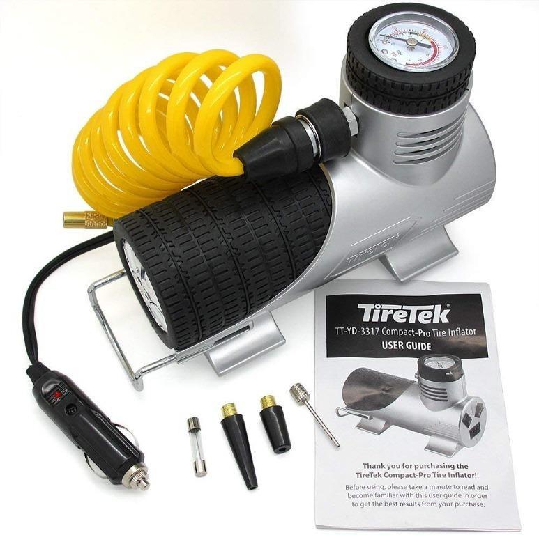 TIRETEK Compact-Pro Tyre Inflator 12v Electric Air Tool Car Tyre Pump ...