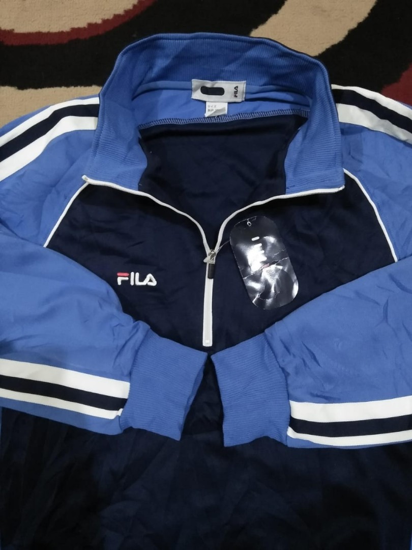 Tracktop FILA Original made in Japan Vintage authentic, Fesyen Pria, Pakaian , Atasan di Carousell