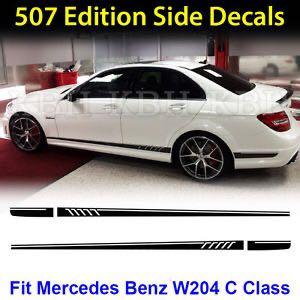 W204 c63 507 edition side decals, Car Accessories, Accessories on Carousell