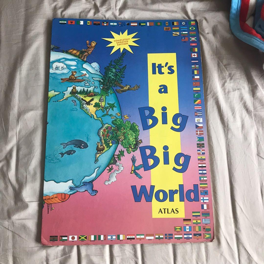 World Map Atlas Giant Board Book Vintage, Hobbies & Toys, Books ...