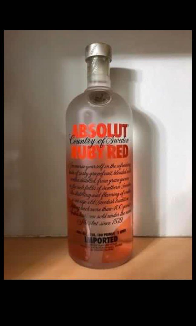 Absolut Vodka Ruby Red (1L), Food & Drinks, Alcoholic Beverages on ...