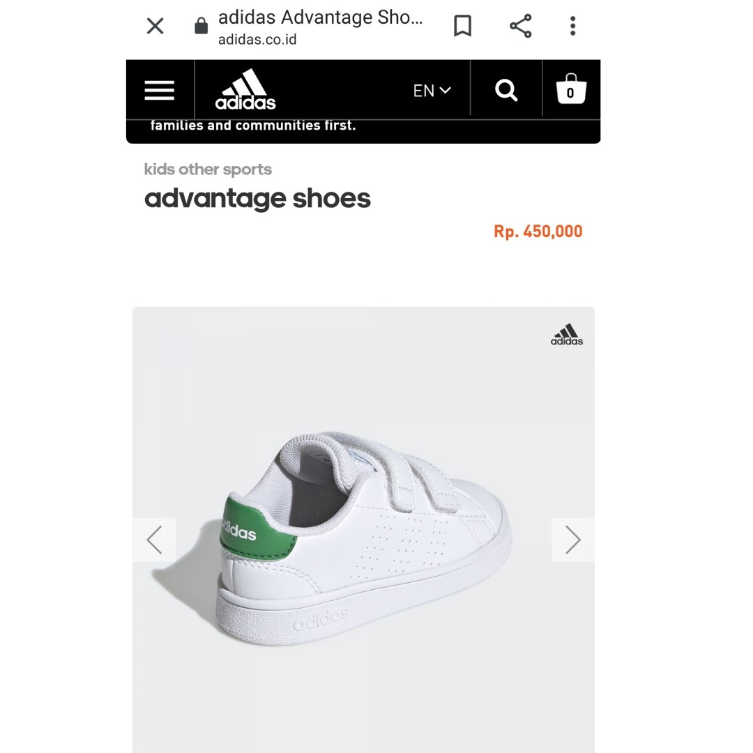 Adidas Advantage Kids Original + Free kaos kaki, Bayi & Anak, Baju Anak ...