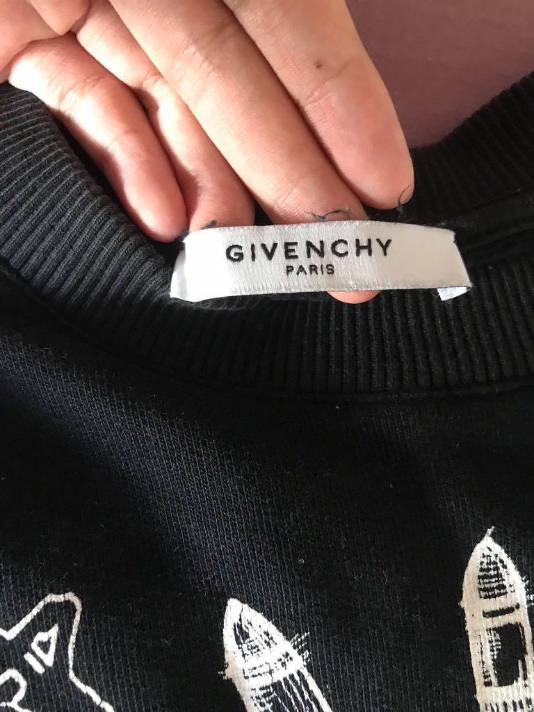 AUTHENTIC GIVENCHY Skull Front Back Wording SWEATER, Men's Fashion ...