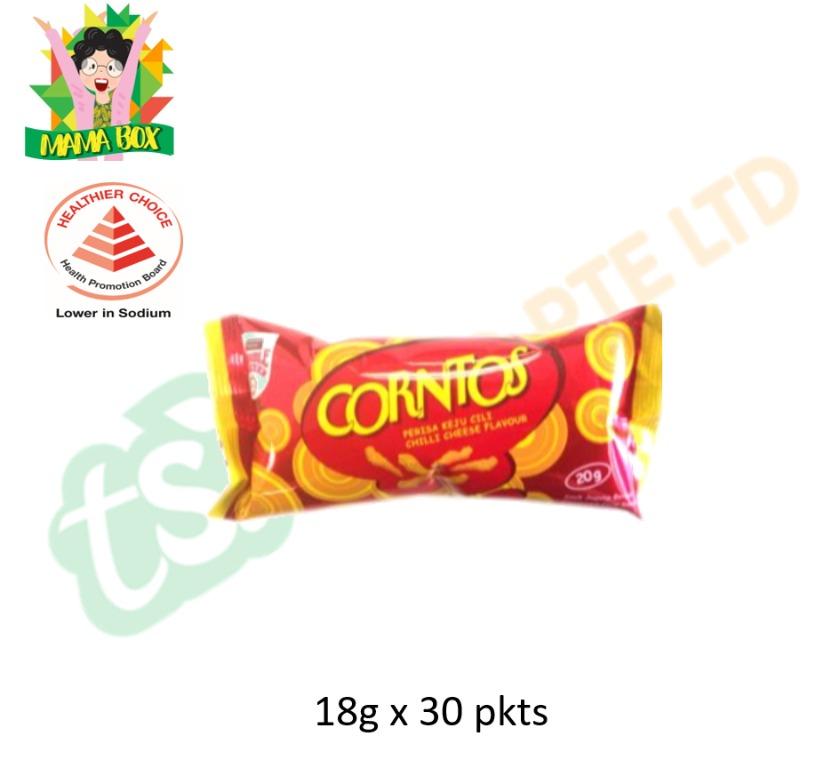 Corntos CHILLI CHEESE 18g x 30 pkts, Food & Drinks, Packaged & Instant ...