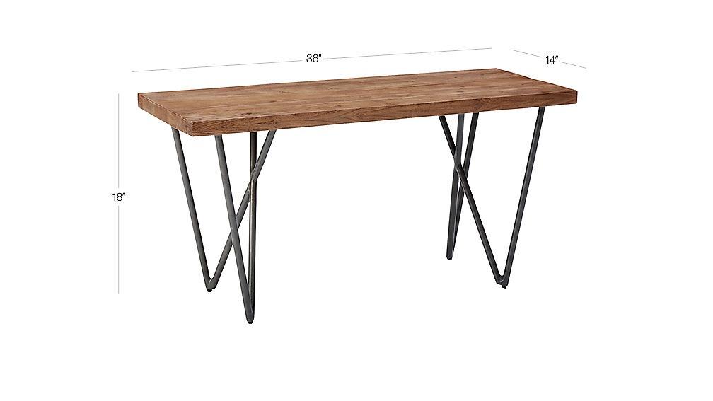 Dylan 36" Light Acacia Bench, Furniture & Home Living, Furniture ...